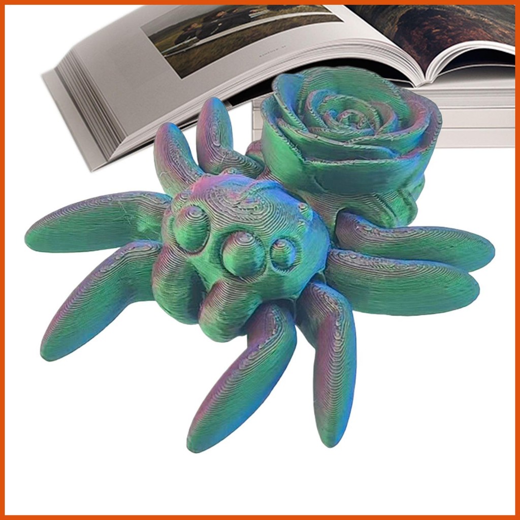 3D Printed Spider Unique Animal Miniature Figurine Desk Decor Fidget ...