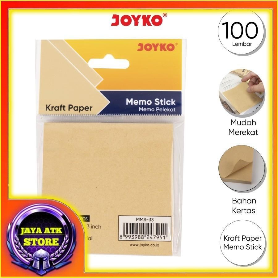 Memo Stick Kraft Paper Sticky Note Paper MMS-33 Sticky Memo Paper ...