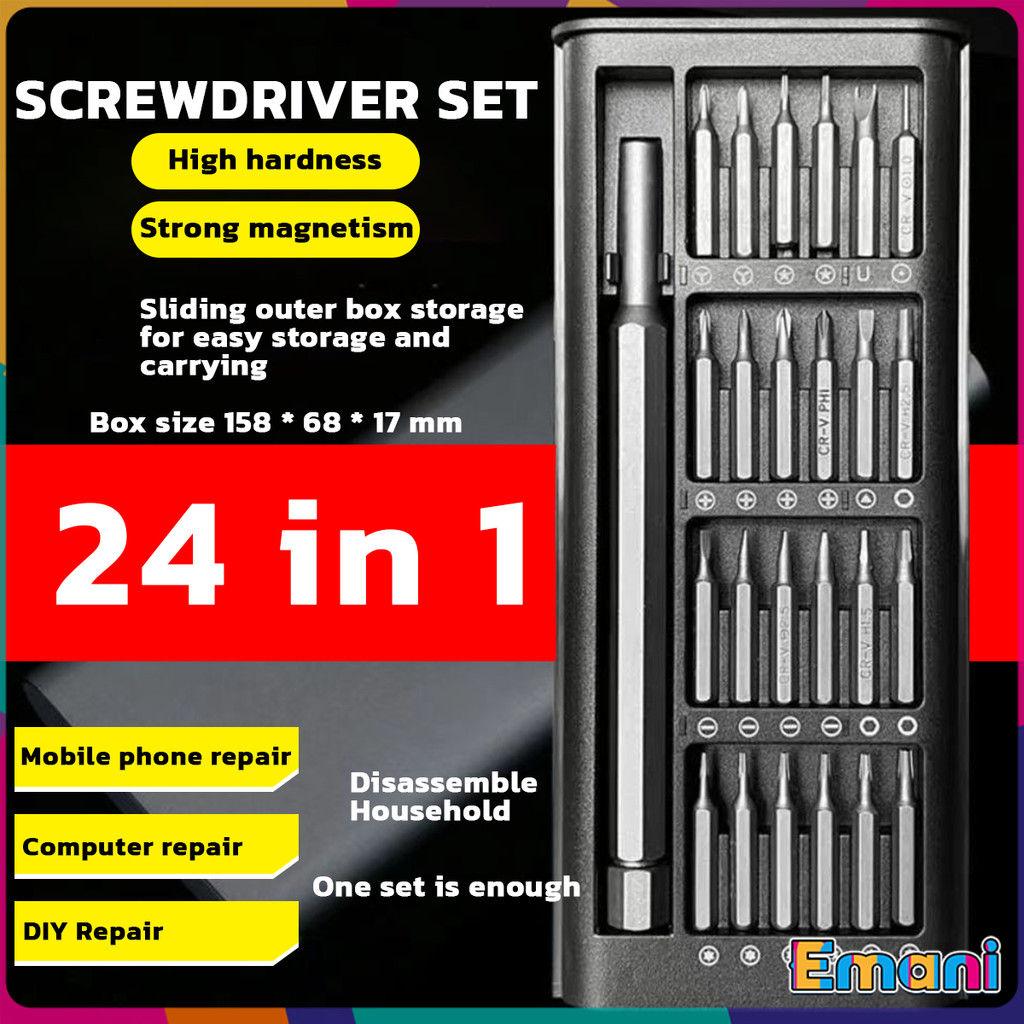 Em Precision Screwdriver Set Magnetic Bit Precision Dismountable Mini ...