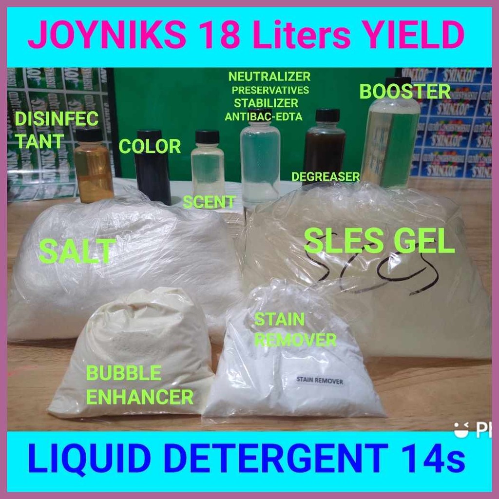 LIQUID`Tg#DETERGENT@G]DIY=vG)KIT}WP)(ARYEL}yr)SCENT)}FR)17-18}UA)LITERS}wn)YIELDS 14 COMPONENTS ...