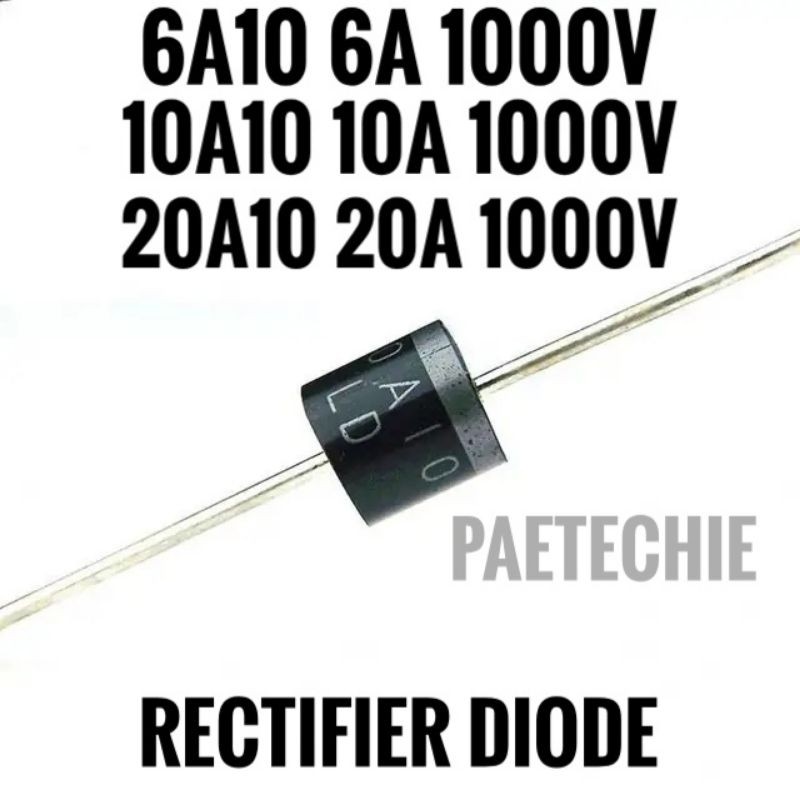 1pc Power Rectifier Diode 6A10 10A10 20A10 6A 10A 20A 1000V for Solar Panel Bypass Blocking ...