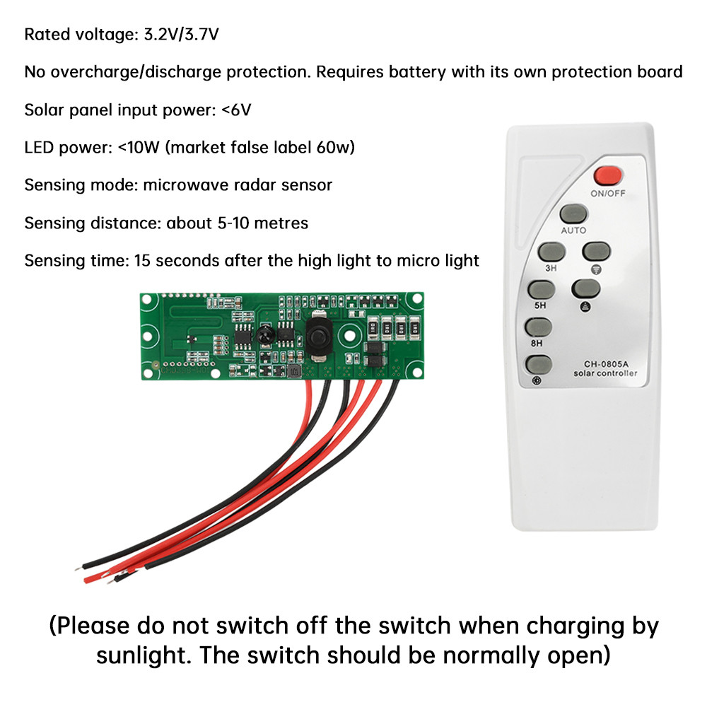 Solar Lamp Board Control Sensor Microwave Radar Induction Solar Lamp ...