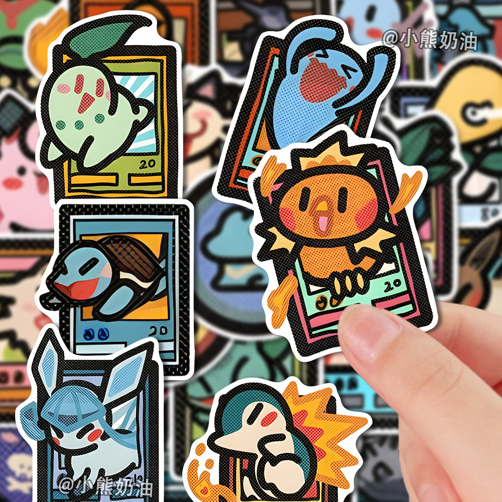 98pcs Pokémon Card Anime Stickers - Japanese-style Waterproof Decals ...