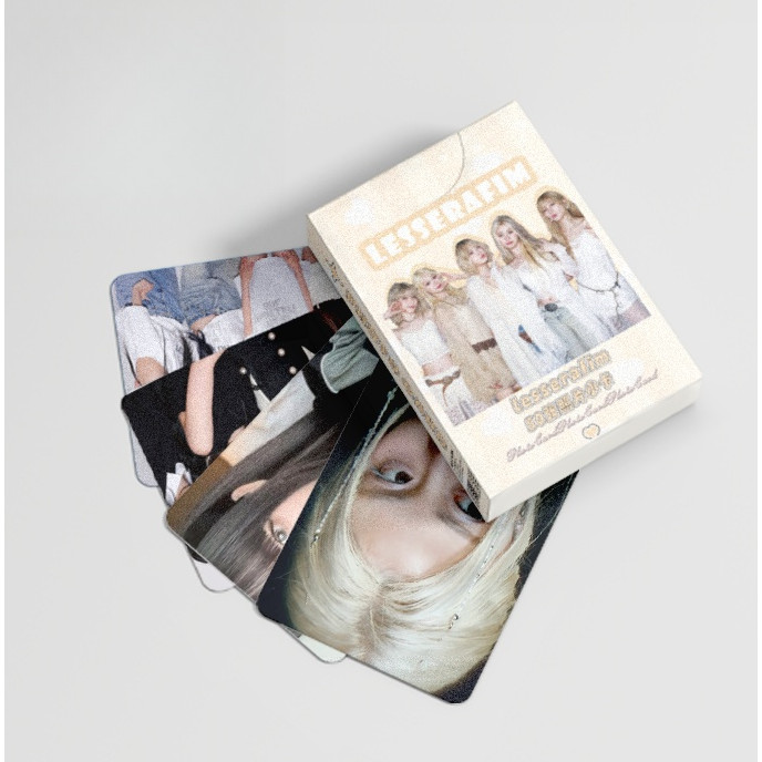 50-55pcs LE SSERAFIM Laser HOLOGRAPHIC LOMO Cards Sakura CHAEWON YUNJIN ...