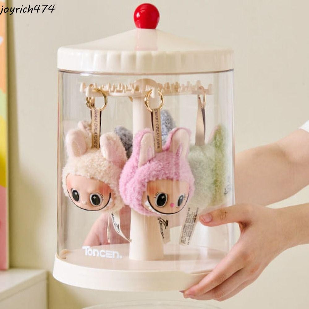 JOYRICH Labubu Pendant Display Box, Transparent Hand-made Rotating ...