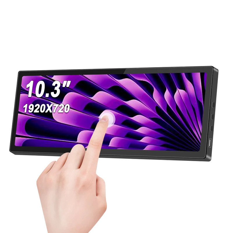 10.3 inch monitor Long Strip LCD Screen 1920*720 Secondary Monitor ...