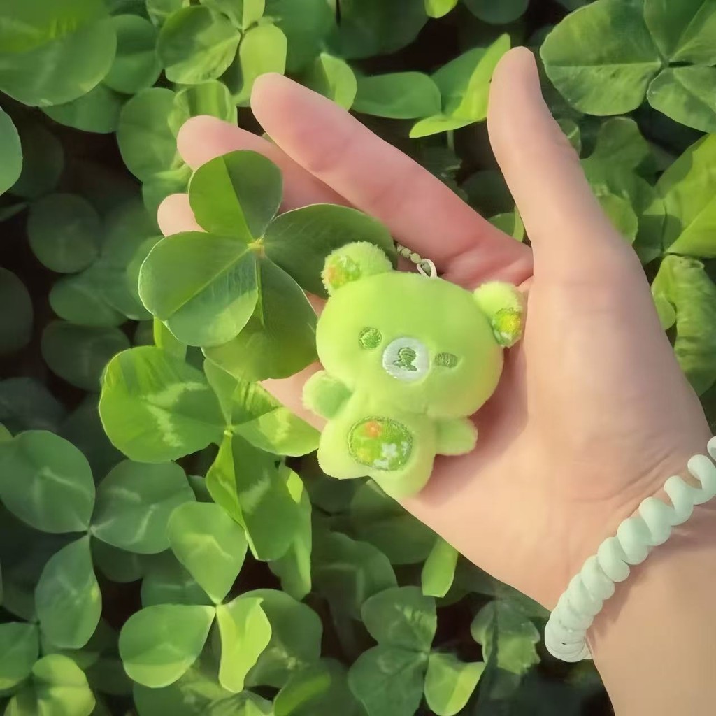 New Lucky Four-Leaf Clover Rilakkuma Pendant Plush Doll Keychain Bag ...
