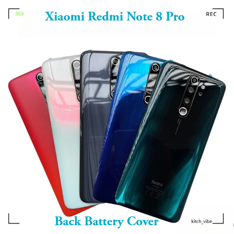 For Xiaomi Redmi Note 8 Pro rear battery cover replacement assembly ...