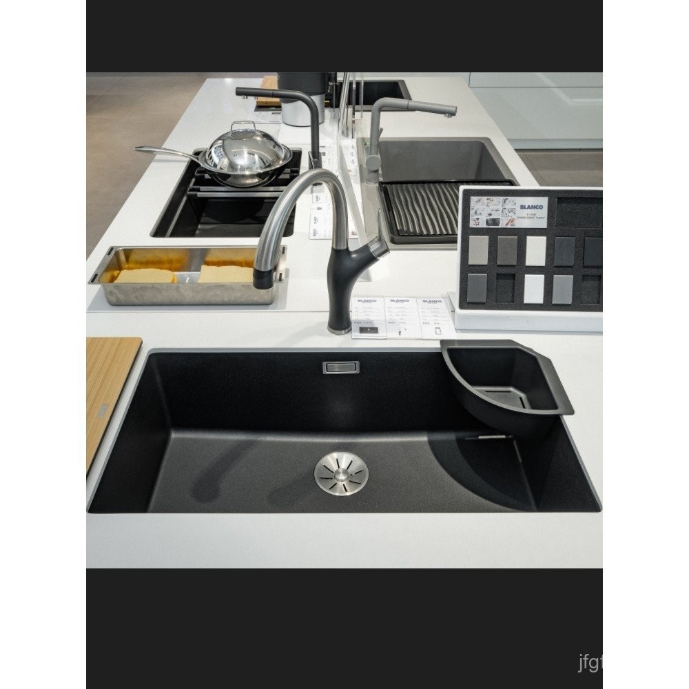 Platinum Wave High BLANCO 800U Quartz Sink Kitchen Largest Undermount ...