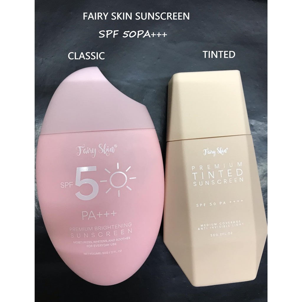 Fairy Skin Premium Tinted Sunscreen & Premium Brightening Sunscreen ...