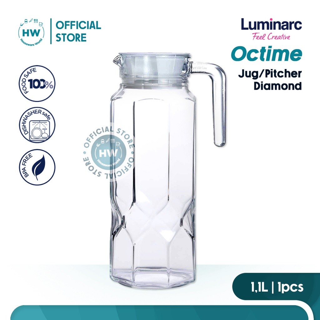 Luminarc Jug/Pitcher/Teko Octime Diamond 1,1L - 1Pcs | Shopee Philippines