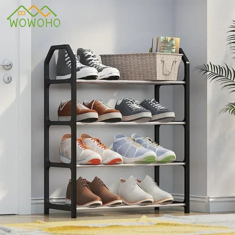 WOWOHO Simple Fashion Shoe Rack 5 Layer Trapezoidal Shoes Organizer ...