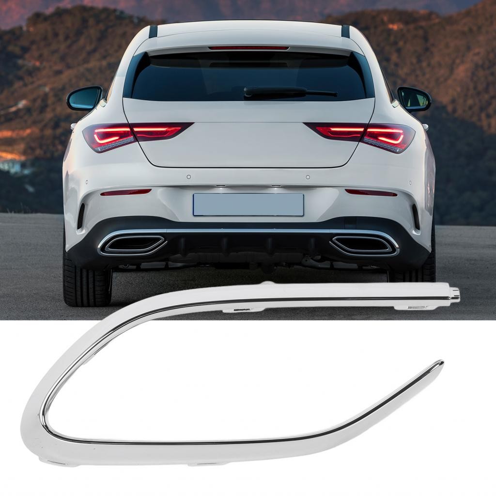 Gugushop Muffler Tail Pipe Trim Cover Rugged Decorative Chrome Rear ...