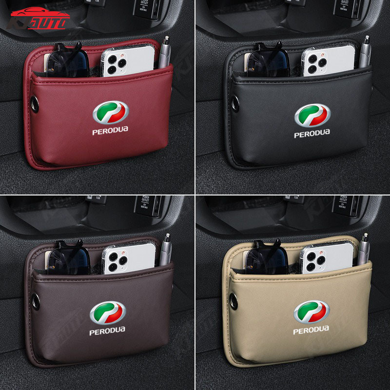 【Storage Box & Leg Rest】 Perodua Any Position Car Storage Bag Leather ...