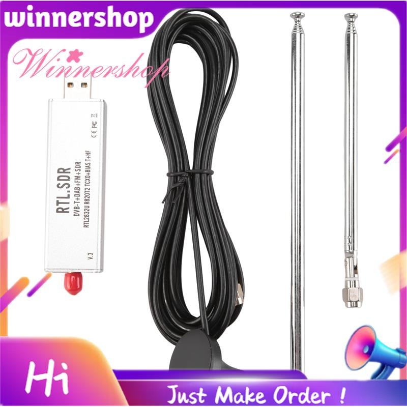 RTL-SDR R820T2 V3 Tuner + Telescopic Antenna Tuner + Antenna Base ...