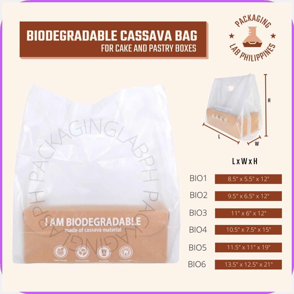 [100pcs]*rU$Biodegradable|K@Plastic`S;Bags&for&Cake%AN:Box%Ec:and%EQ ...