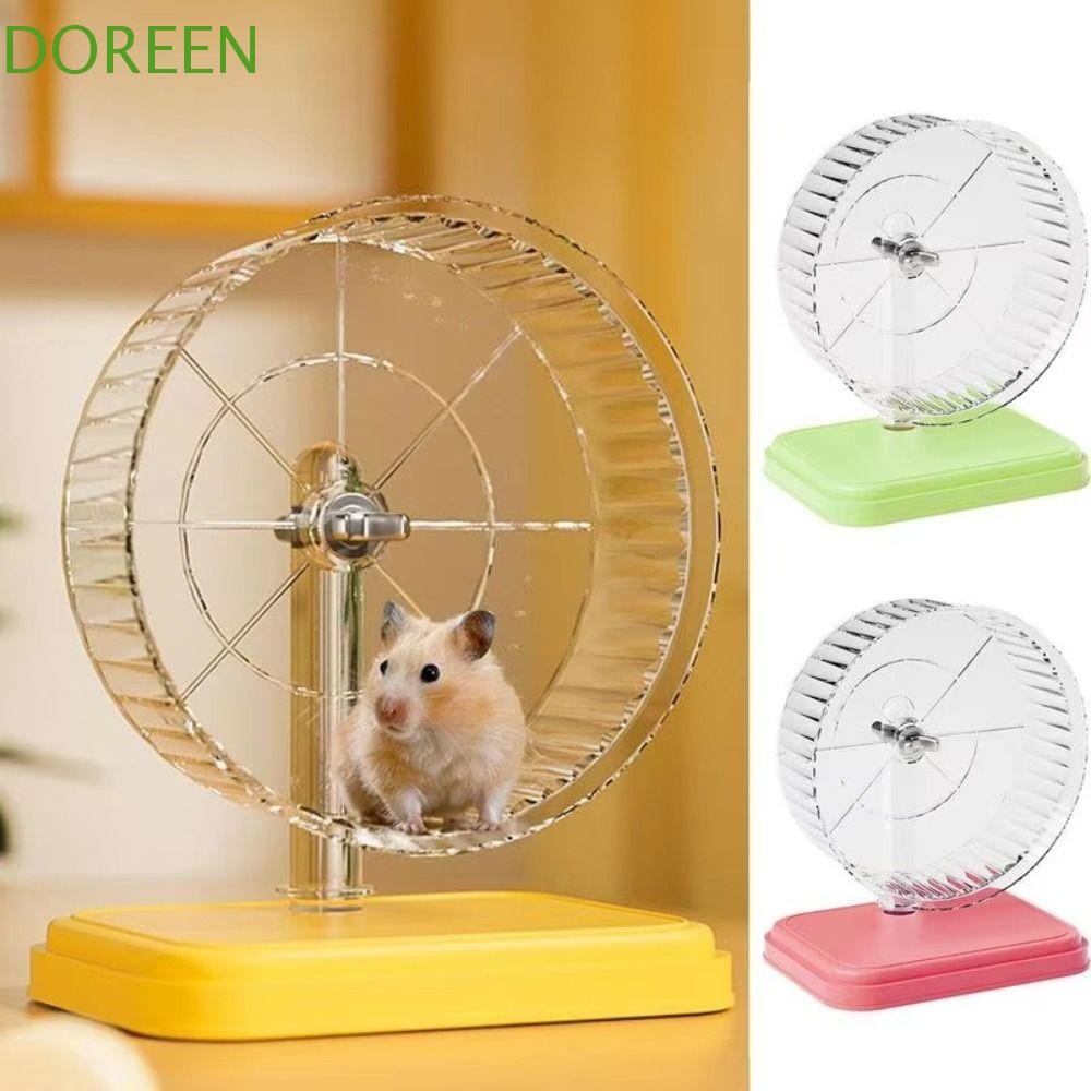 DOREEN Hamster Running Wheels, Silent Bracket Toy Roller Chinchilla Exercise Wheel, Rotatory ...