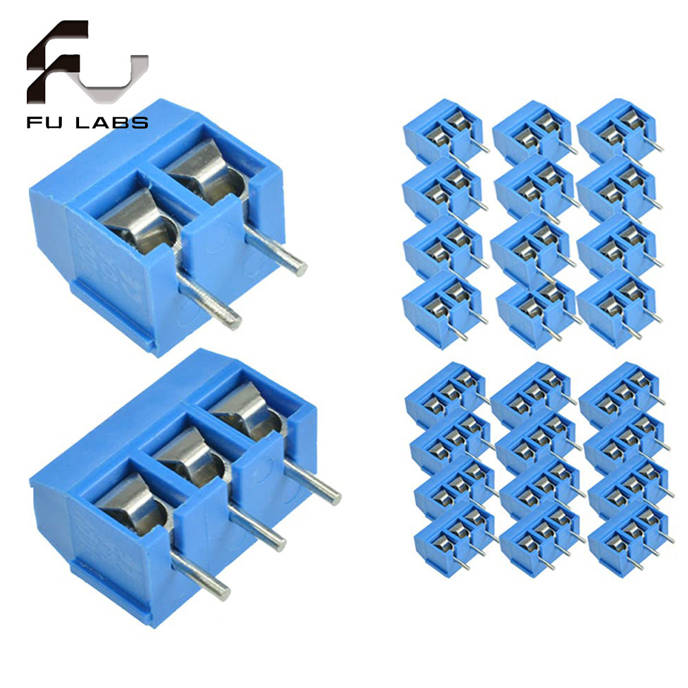 10Pcs KF301- 2P Screw 5.0mm Terminal Block 2 Pin 3 Pin Pcb Terminal ...