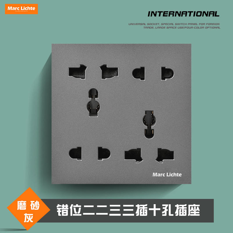 86 Type Concealed Wall Switch Socket Panel Ten Holes 10 Holes Porous 10 ...
