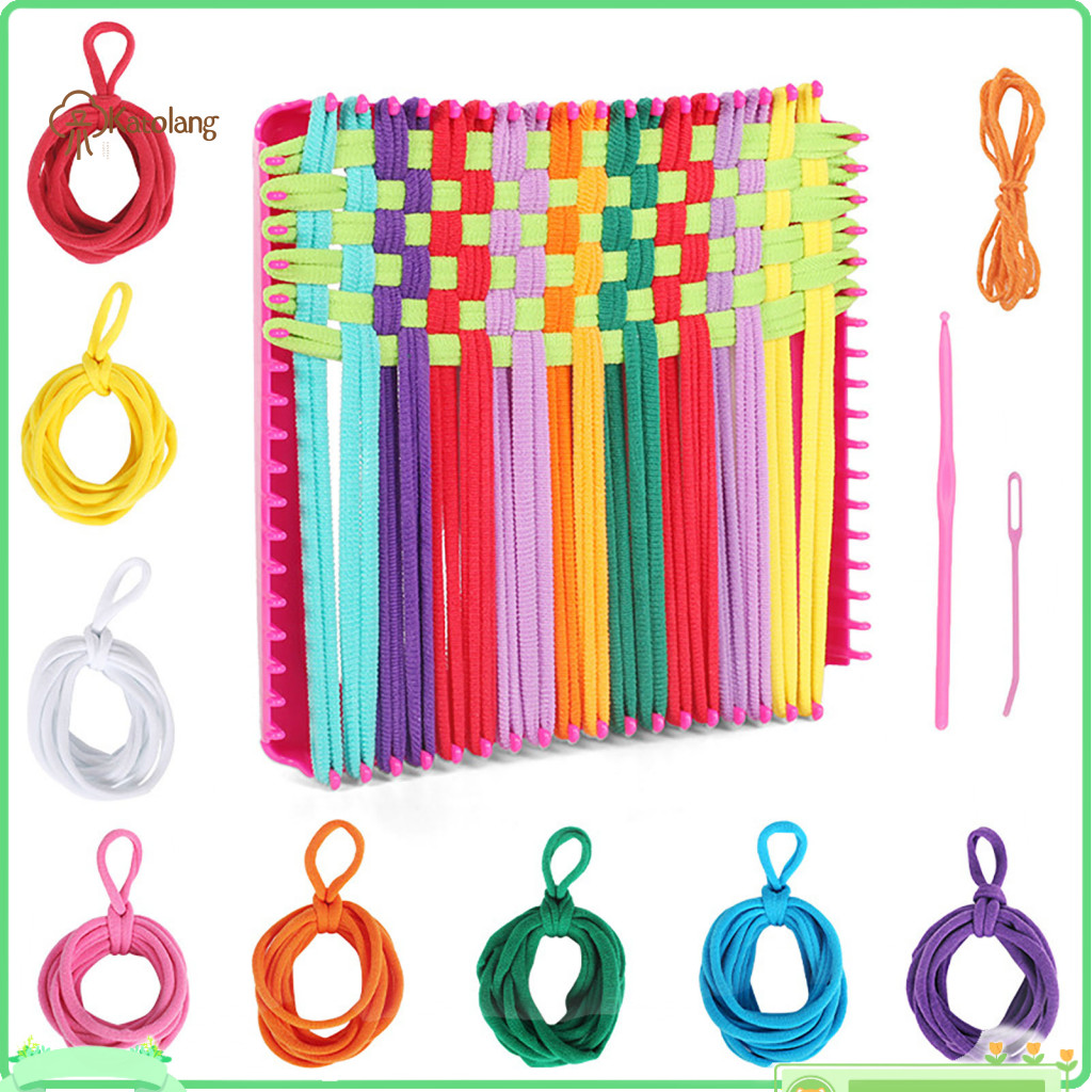 Weaving Loom Kit Craft Kit for Ages Diy Elastic Cord Braider Craft Kit ...