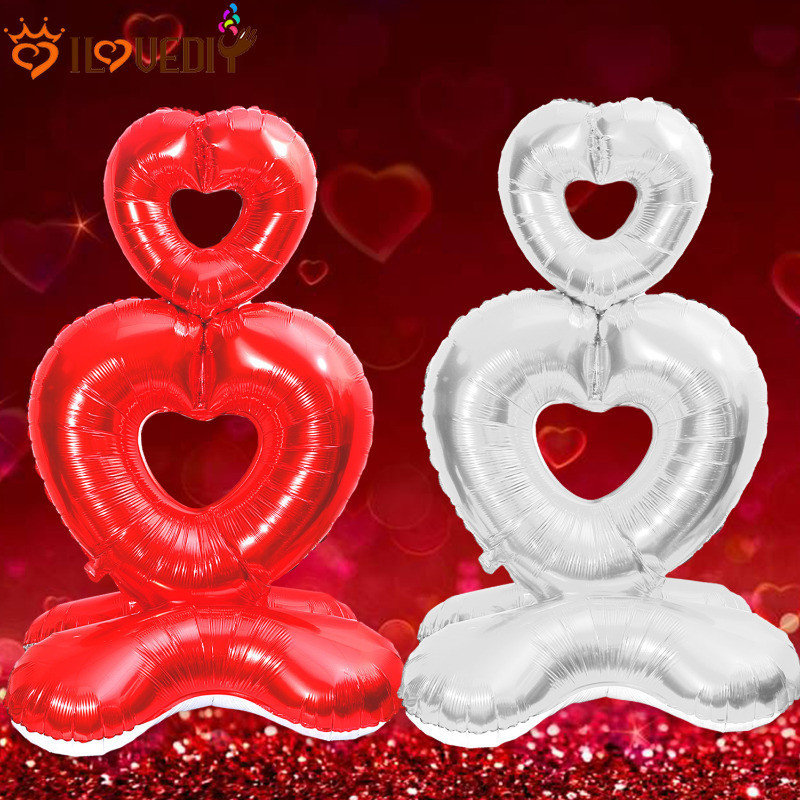 4D Love Heart Standing Balloon - Wedding Party Decoration - Inflatable ...