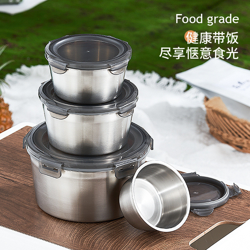 316 Stainless Steel Sealed Fresh-keeping Box Refrigerator Refrigerated ...