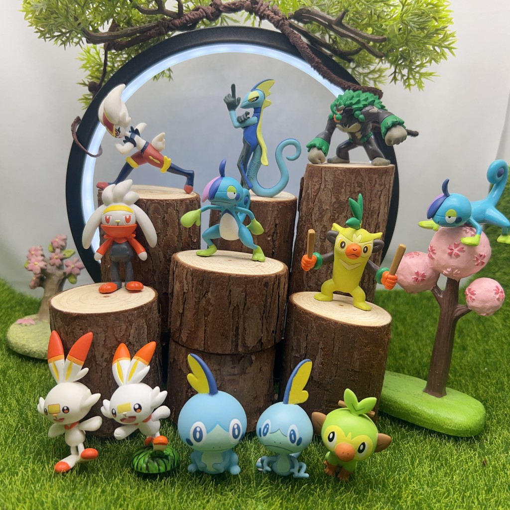 Pokémon Action Figures - Scorbunny, Sobble, Grookey, Thwackey, Drizzile ...