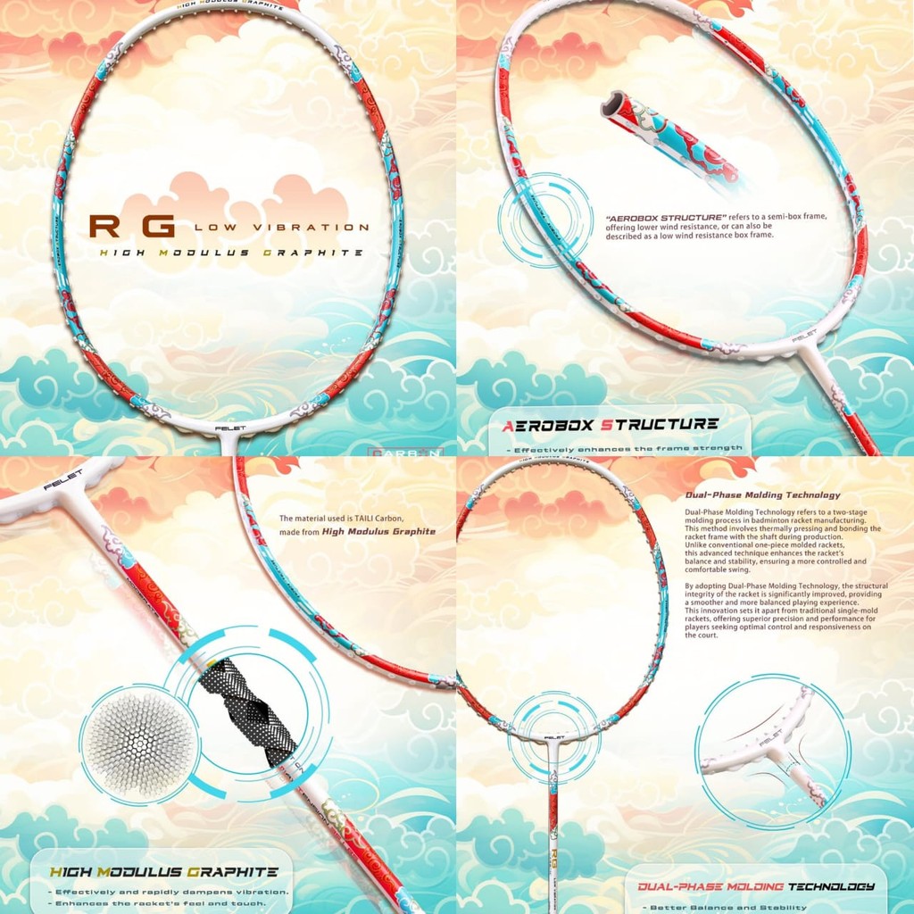 FELET RG LOW VIBRATION BADMINTON RACKET | Shopee Philippines