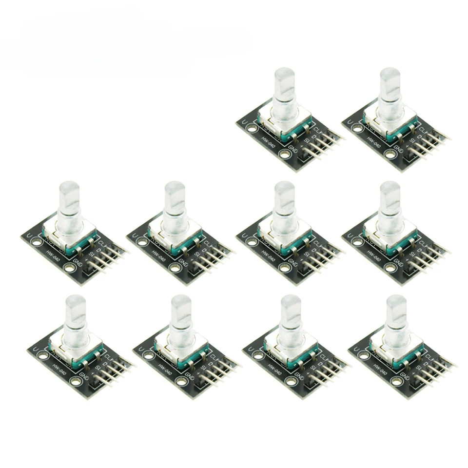 1-10PCS 360 Degree Rotary Encoder Module KY-040 Brick Sensor ...