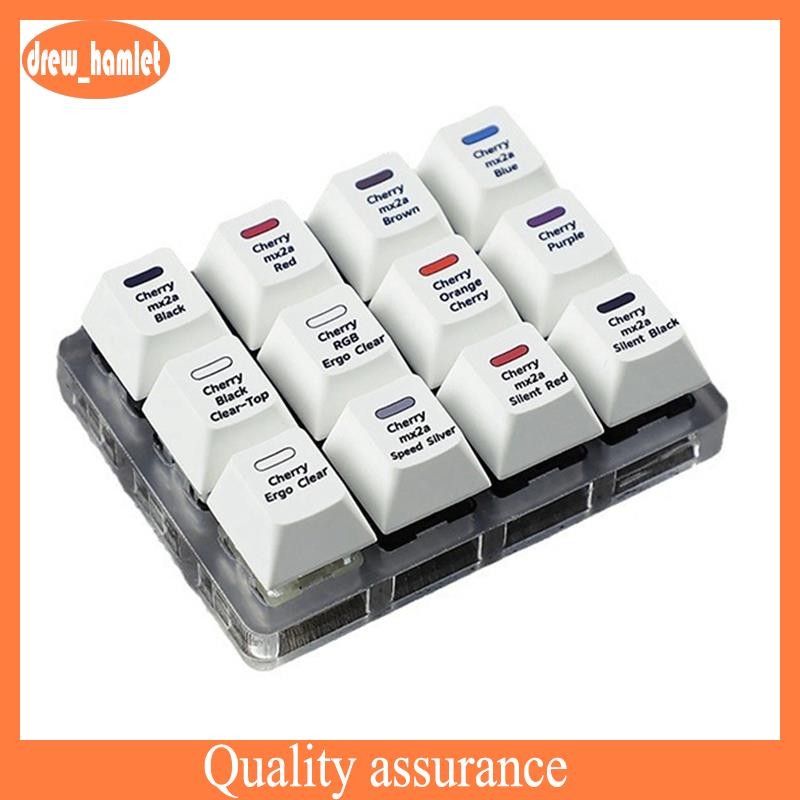 Cherry MX2A Key Switch Tester 12-Key Mechanical Keyboard Sampler Switch ...
