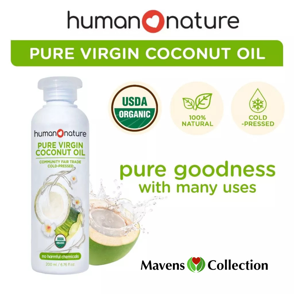 Human Nature Pure Virgin Coconut Oil 200ml | Shopee Philippines