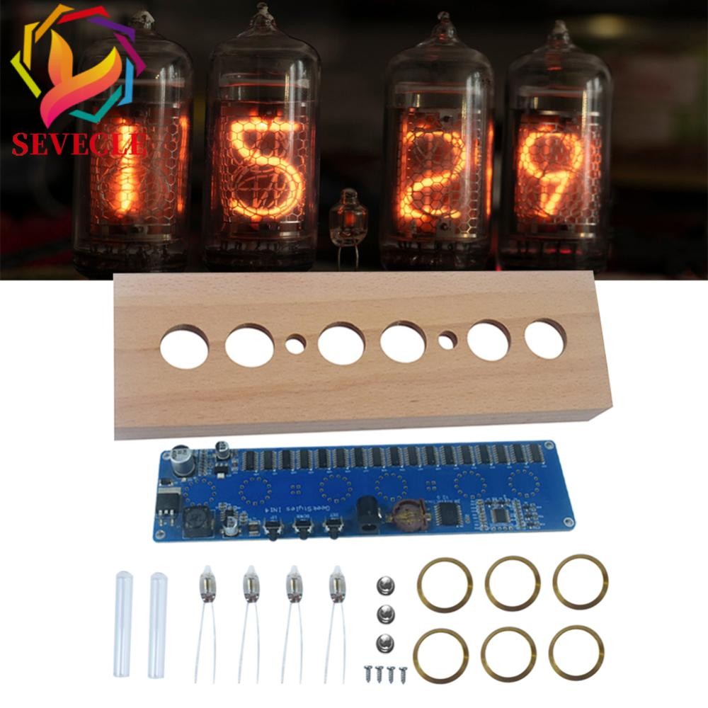Electronic DIY Kit IN14 Glow Tube Clock DIY Tube Clock Kit 12V Nixie ...
