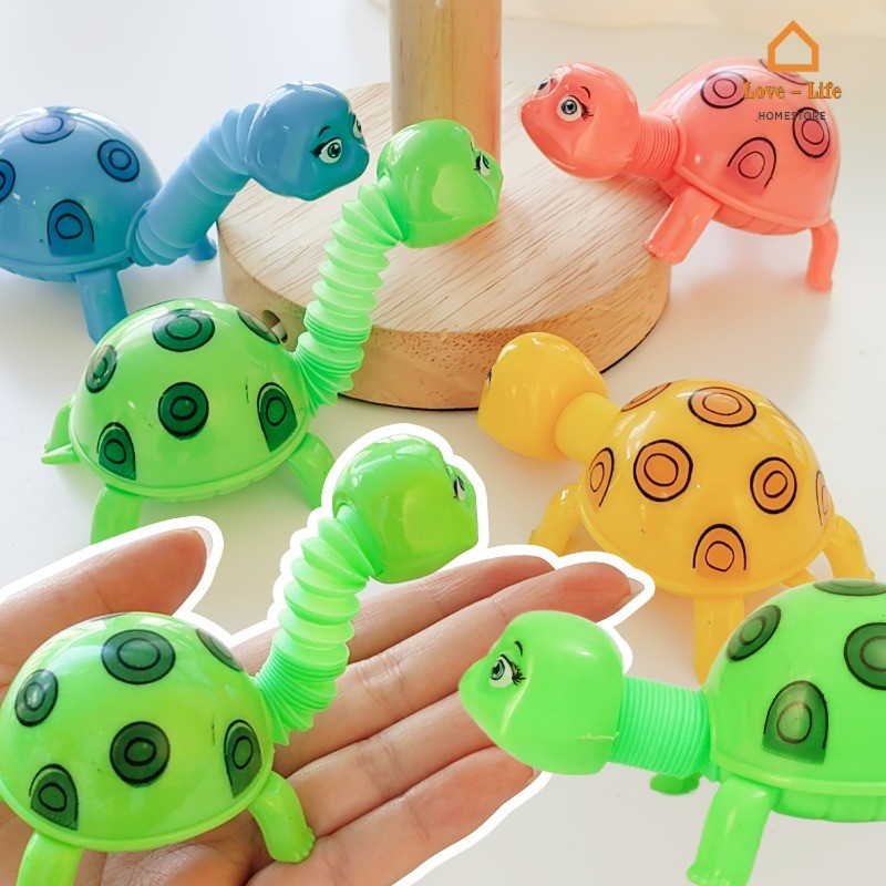 Kids Turtle Pop Tube Sensory Toy - Squeeze Fidget Sensory Bellows Toys ...