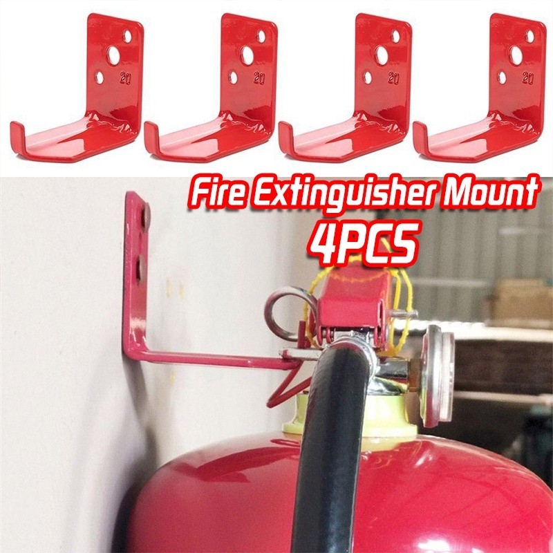 4pcs Fire Extinguisher Steel Wall Bracket 20LBS Fire Ext Hook Hanger ...