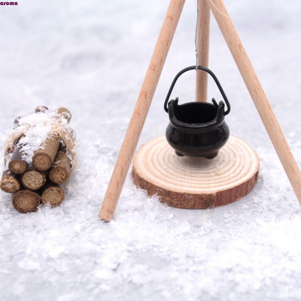 AROMA 1 Set Simulation Snow Scene Model, 1:12 Camping Artificial Snow ...