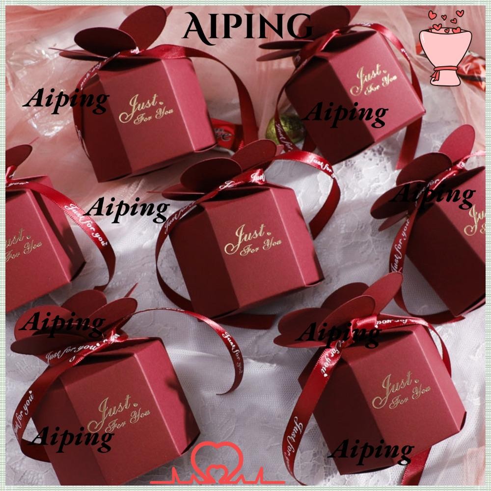 AIPING 10PCS Wedding Favor Box, Creative Hexagonal Chocolate Candy ...
