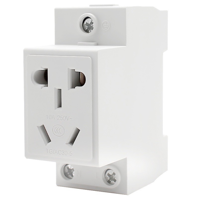 ↣AC30 modular socket five-hole two-plug three-plug four-hole 16A distribution box 10A25 rail ...