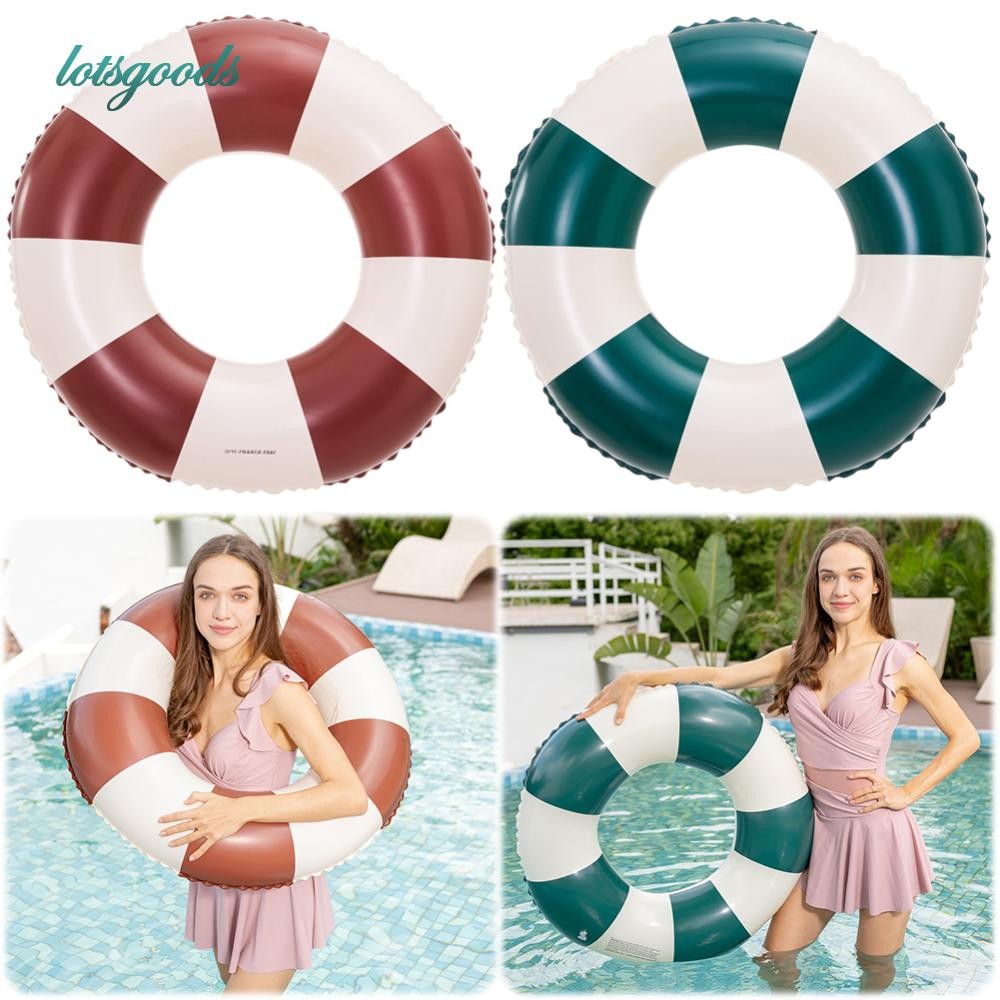 Classic Striped Swimming Ring Inflatable Pool Float for Kids Youth ...