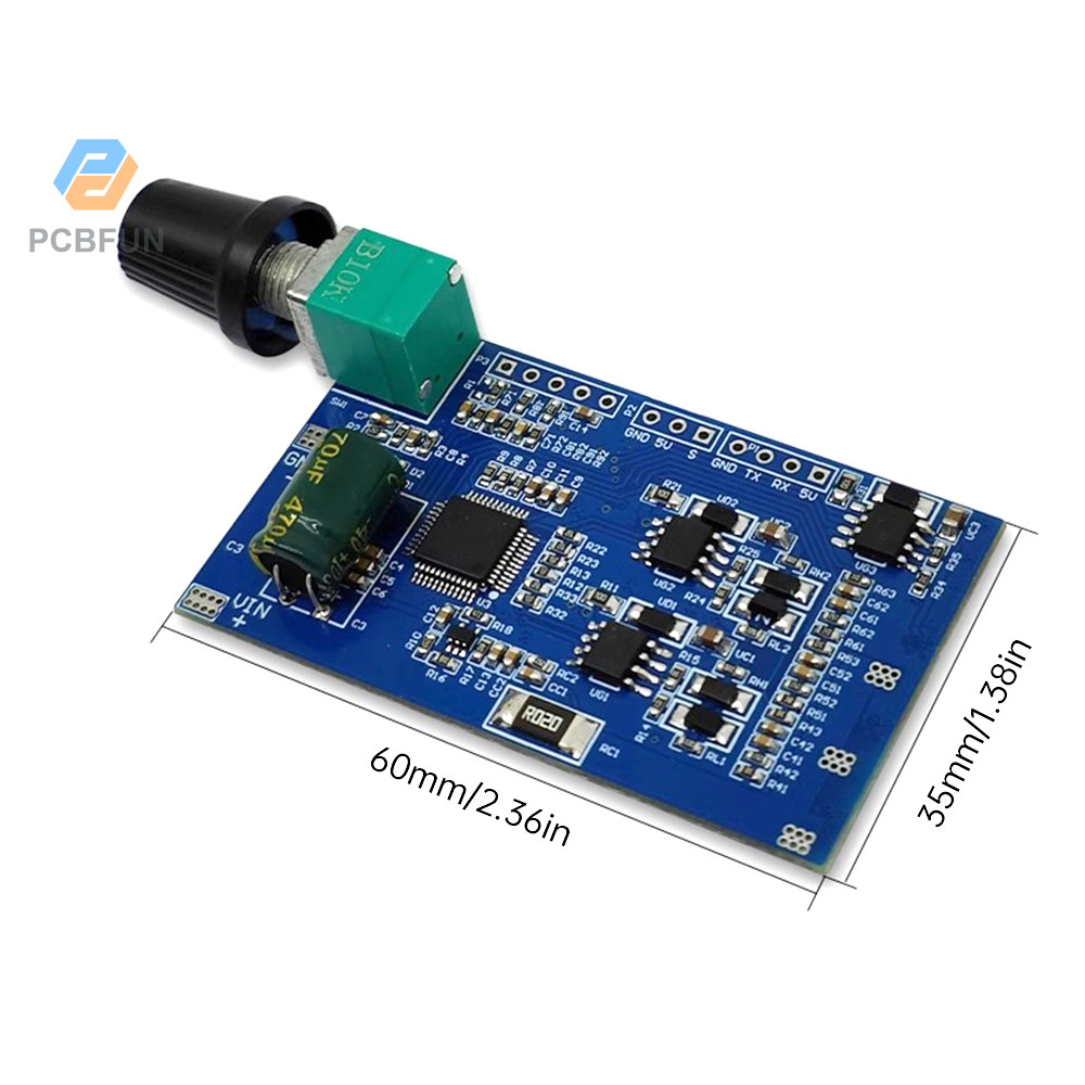 Pcbfun STC32G DC 3-Phase Brushless Motor Driver with Hall Motor ...