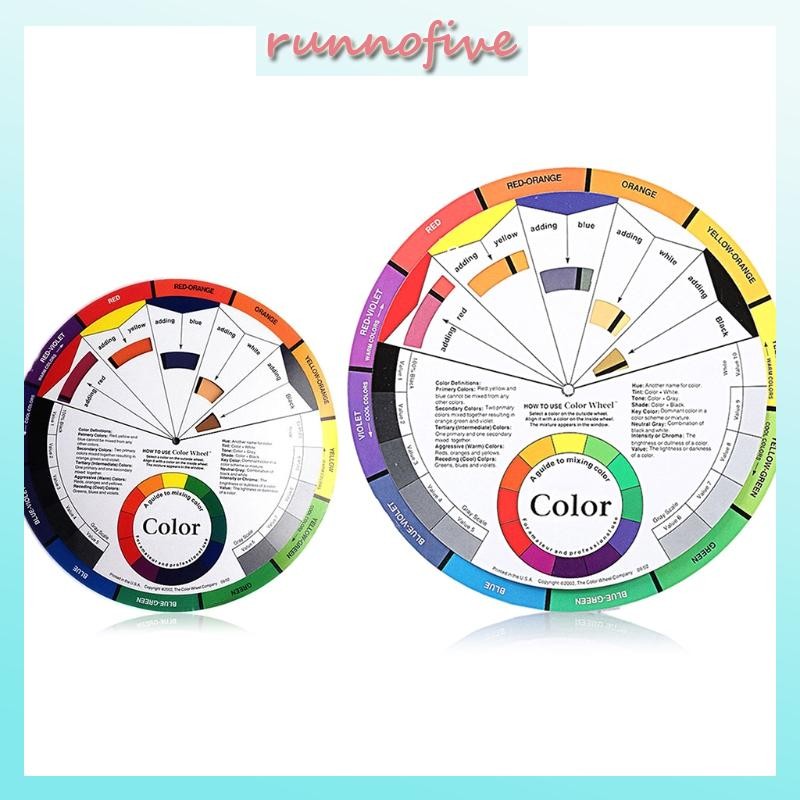 cozy New Paper Card Design Color Mixing Wheel Ink Chart Guidance Round ...