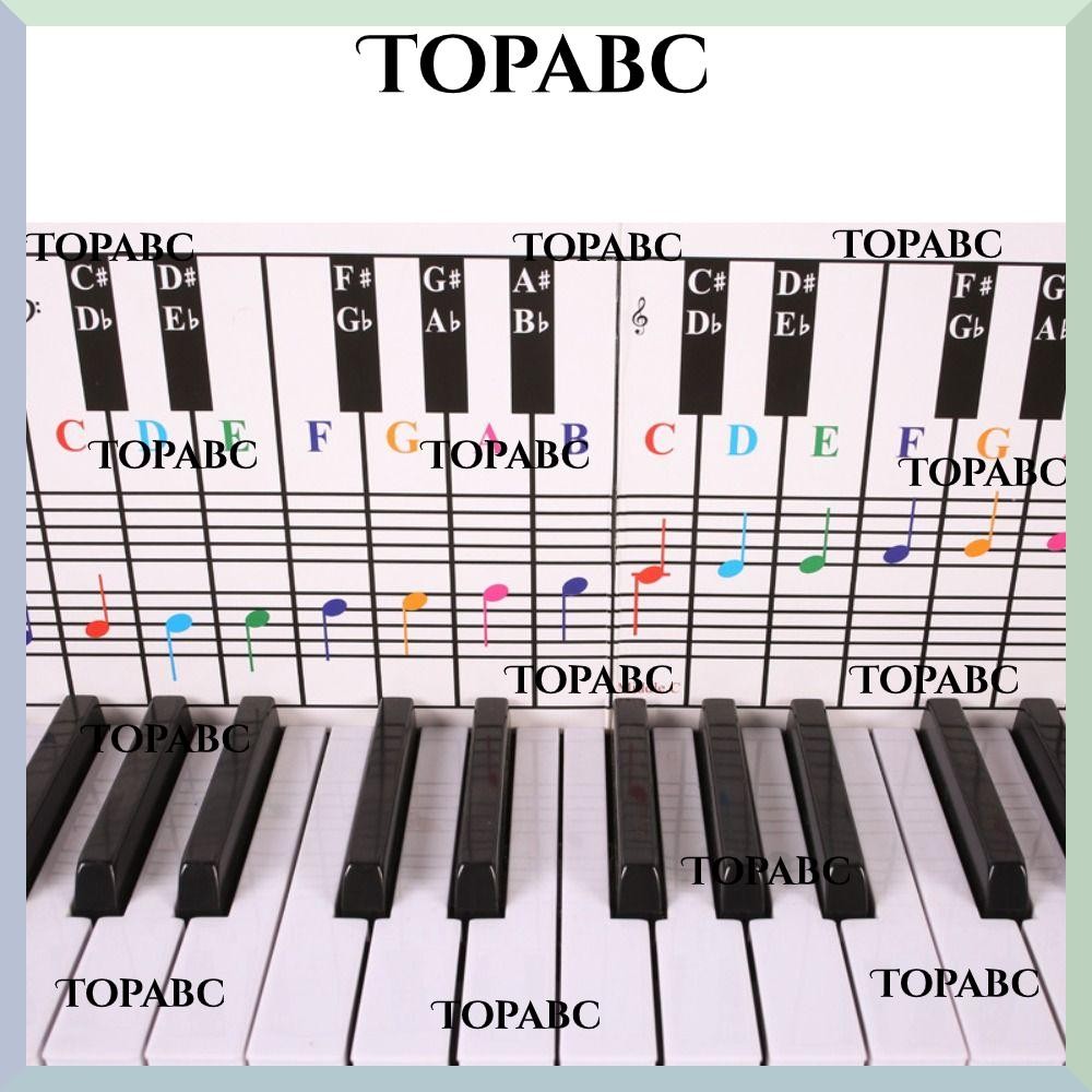 TOP Piano Chord Chart, Removable 61/88 Keys Keyboard Note Card ...