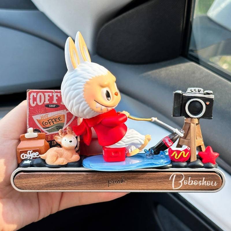 Popmart labubu DIY Car Decorations Decorations Phone Number Plate ...