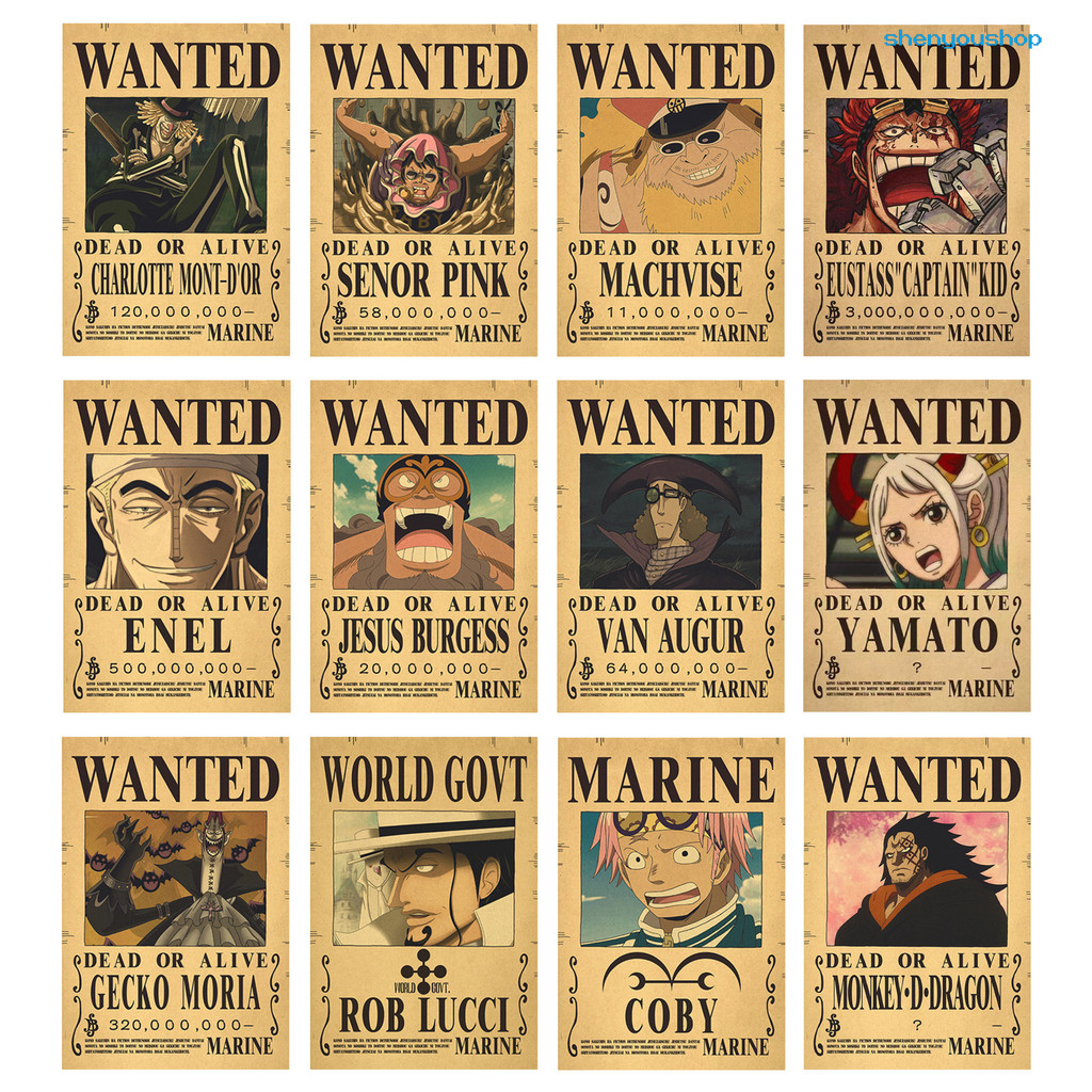 Shenyoushop One Piece Poster Clear Printing Rectangle Decorative ...