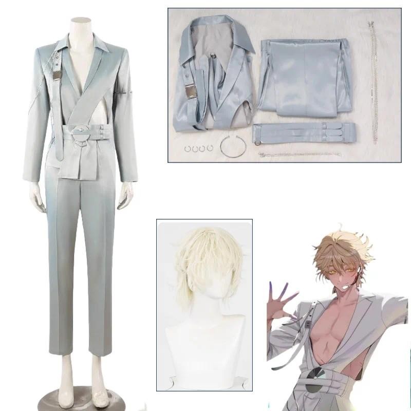 Anime Luka Cos Alien Stage Luka R7 Cosplay Costume Luca Wig Blue Suit ...