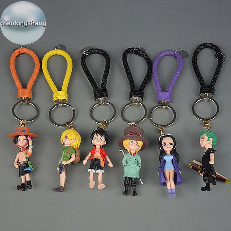 chenlongshang Action One Piece Keychain 3D PVC Luffy Zoro Sanji Figure ...