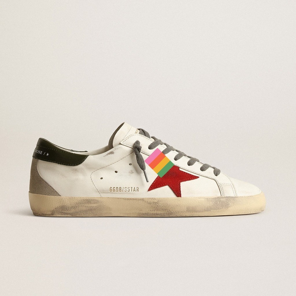 Super-Star ggdb distressed vintage sneakers 2025 spring summer red star ...