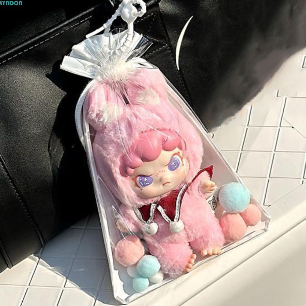 LYNDON 17cm Labubu Doll Bag, Drawstring Outgoing Labubu Display Bag ...