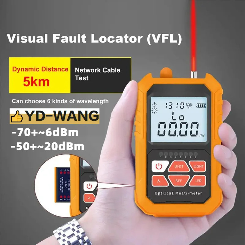 Fiber Optic 3 in1 Tool Optical Power Meter OPM Visual Fault Locator VFL ...