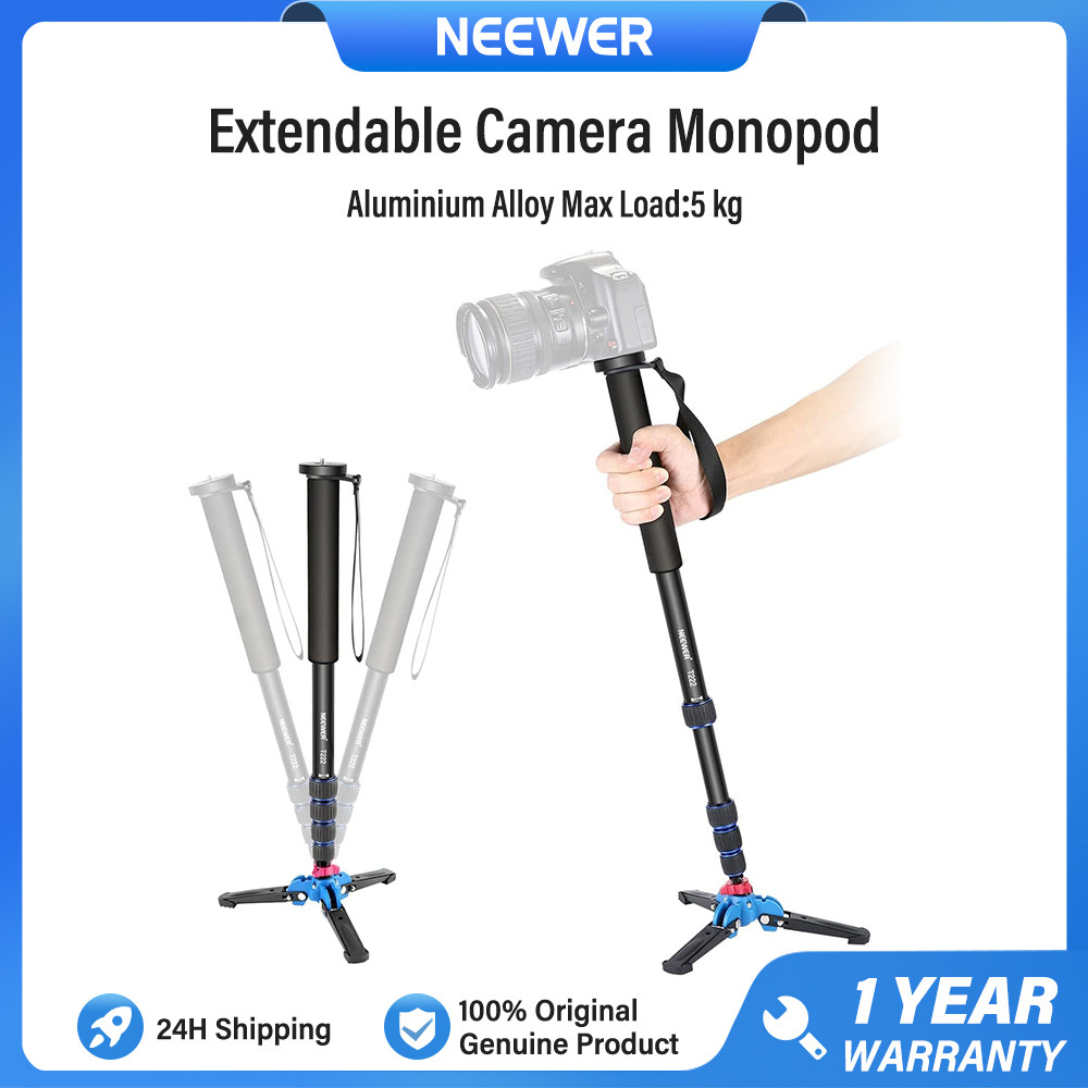 NEEWER Extendable Camera Monopod Aluminium Alloy, with Detachable and ...