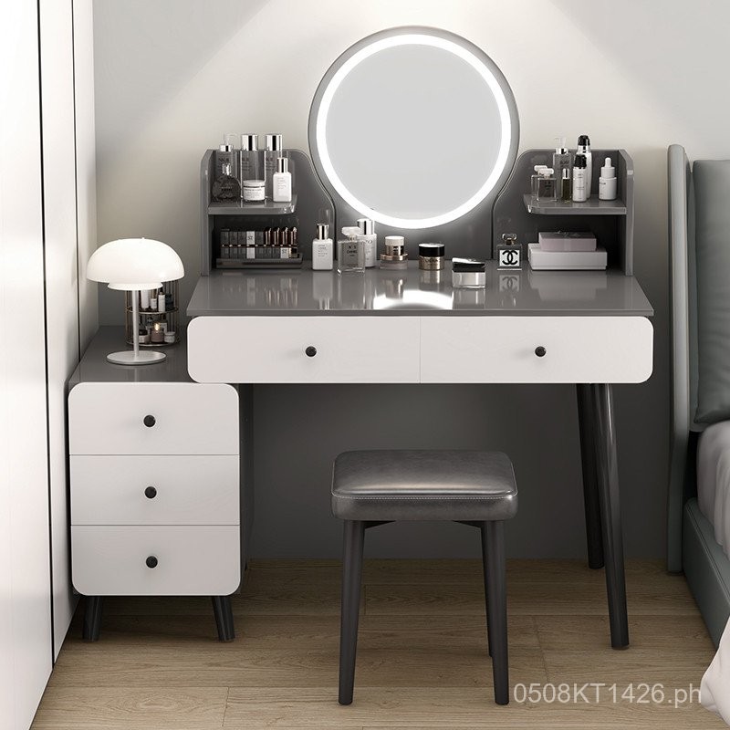 Integrated Dressing Table Vanity Desk Bedroom Makeup Table Modern Small ...
